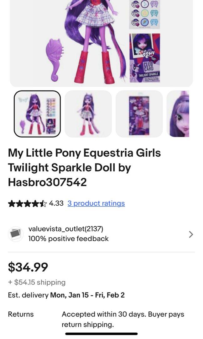 My Little Pony Equestrian Girls Twilight Sparkle, Hobbies & Toys, Toys ...