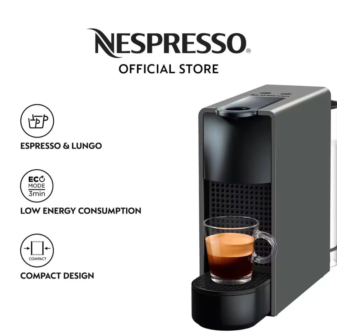 Nespresso Essenza Mini Coffee Machine C30 - Black + 5 sleeves of ...