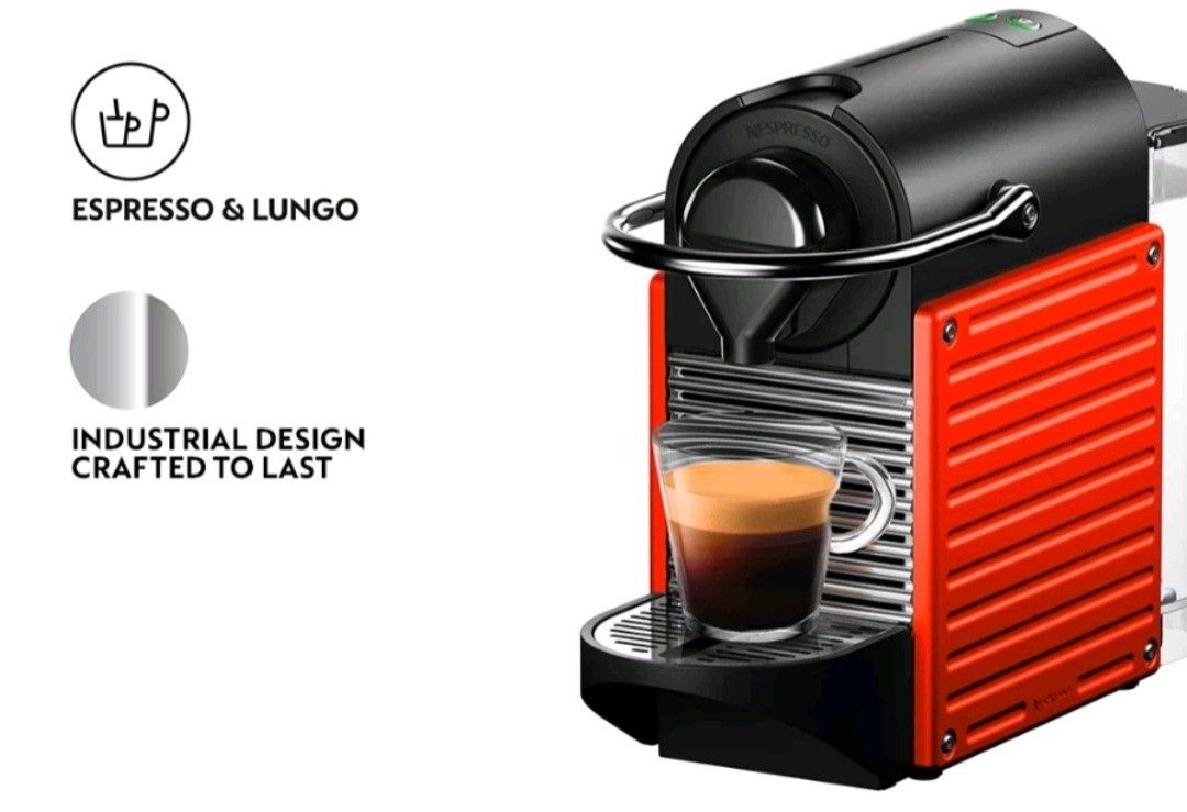 Nespresso Pixie Red coffee machine, TV & Home Appliances, Kitchen ...