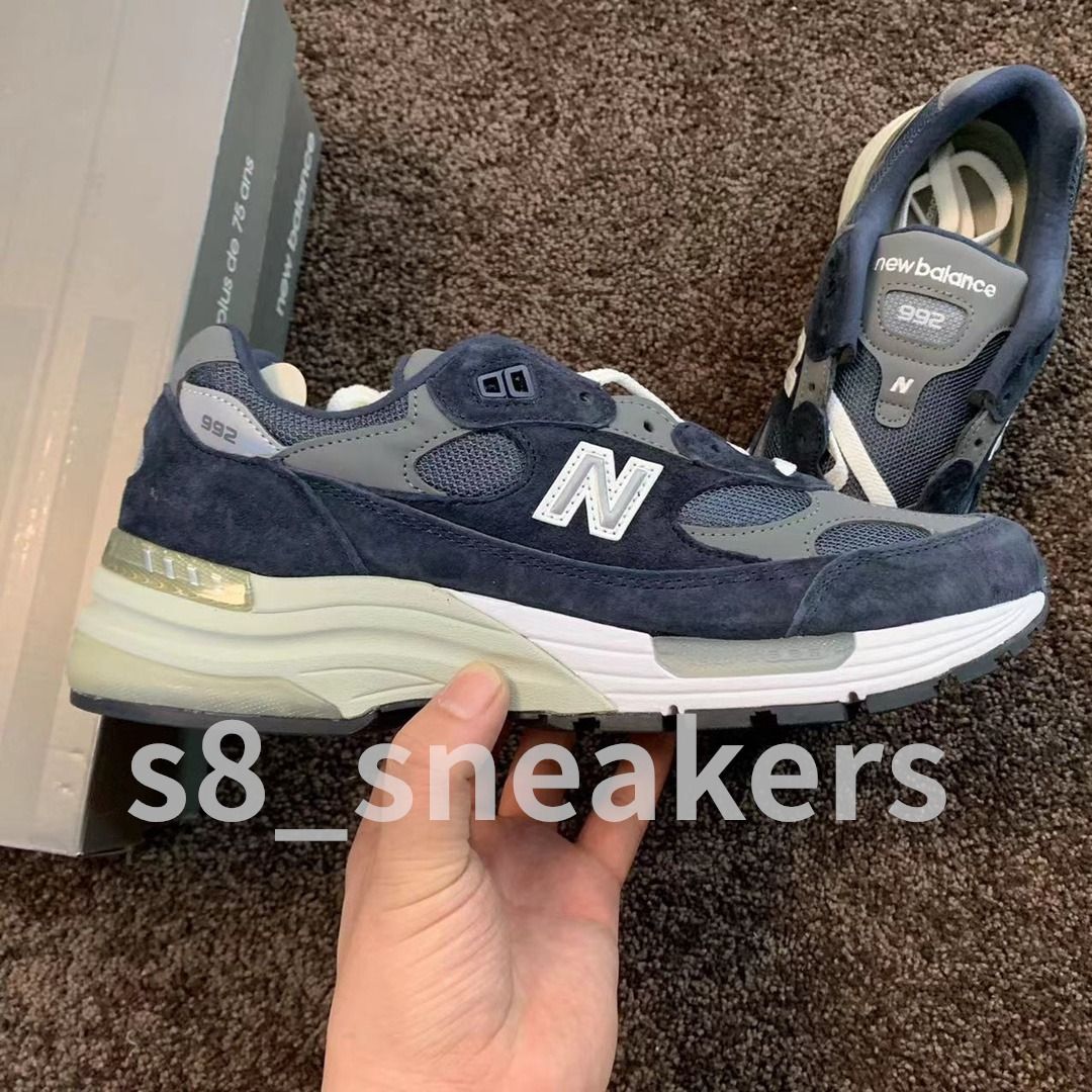 New Balance 992 - Navy Grey, 男裝, 鞋, 波鞋 - Carousell