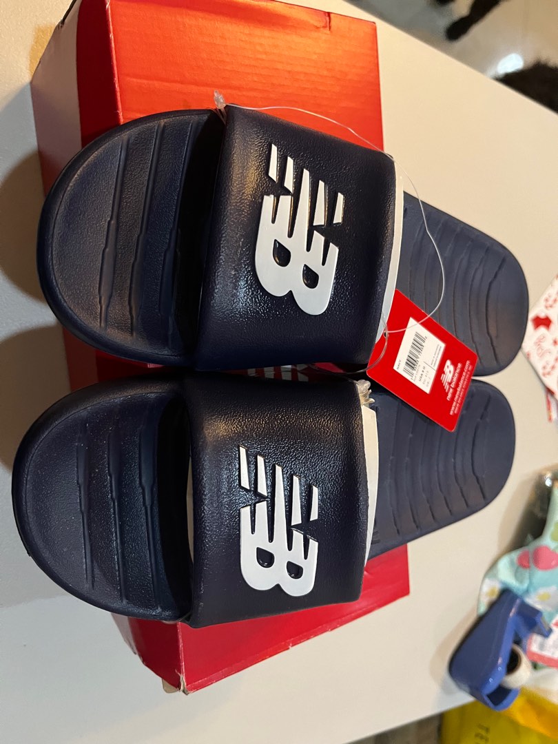 new balance slippers slides blue, Men's Fashion, Footwear, Slippers ...