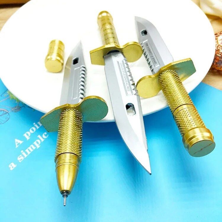 Novelty Knife Style Ball Pen Pongid Writing Ballpoint Creative Gift ...