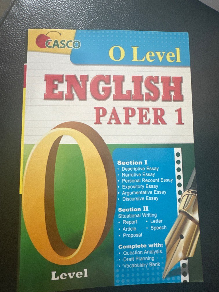 O level English Paper 1, Hobbies & Toys, Books & Magazines, Assessment ...