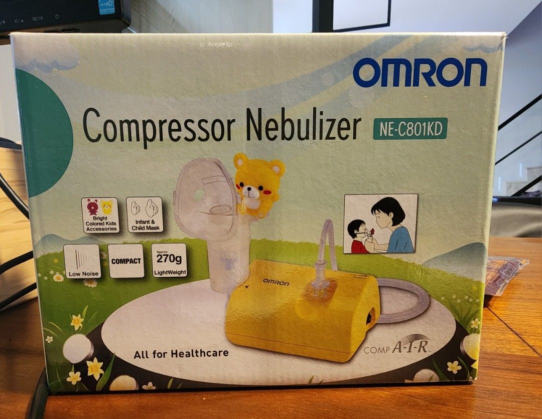 Omron Compressor Nebulizer NE-C801KD, Health & Nutrition, Medical ...