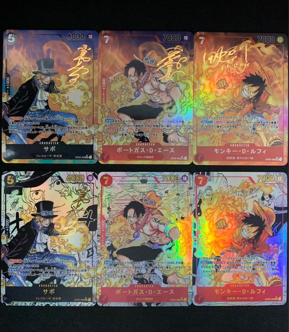 [SOLD] One Piece 3 brothers Ace Sabo Luffy Sign Stamp ACG | unofficial ...