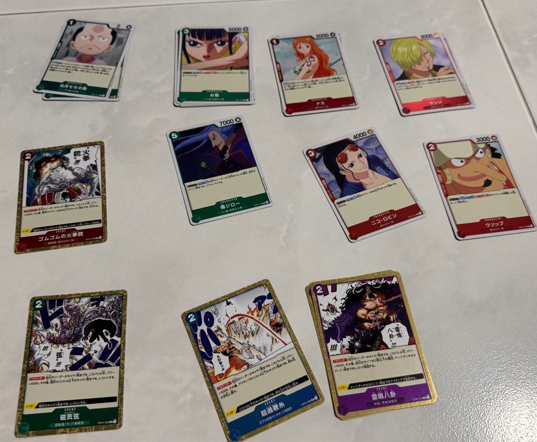 One piece op01 cards, Hobbies & Toys, Toys & Games on Carousell