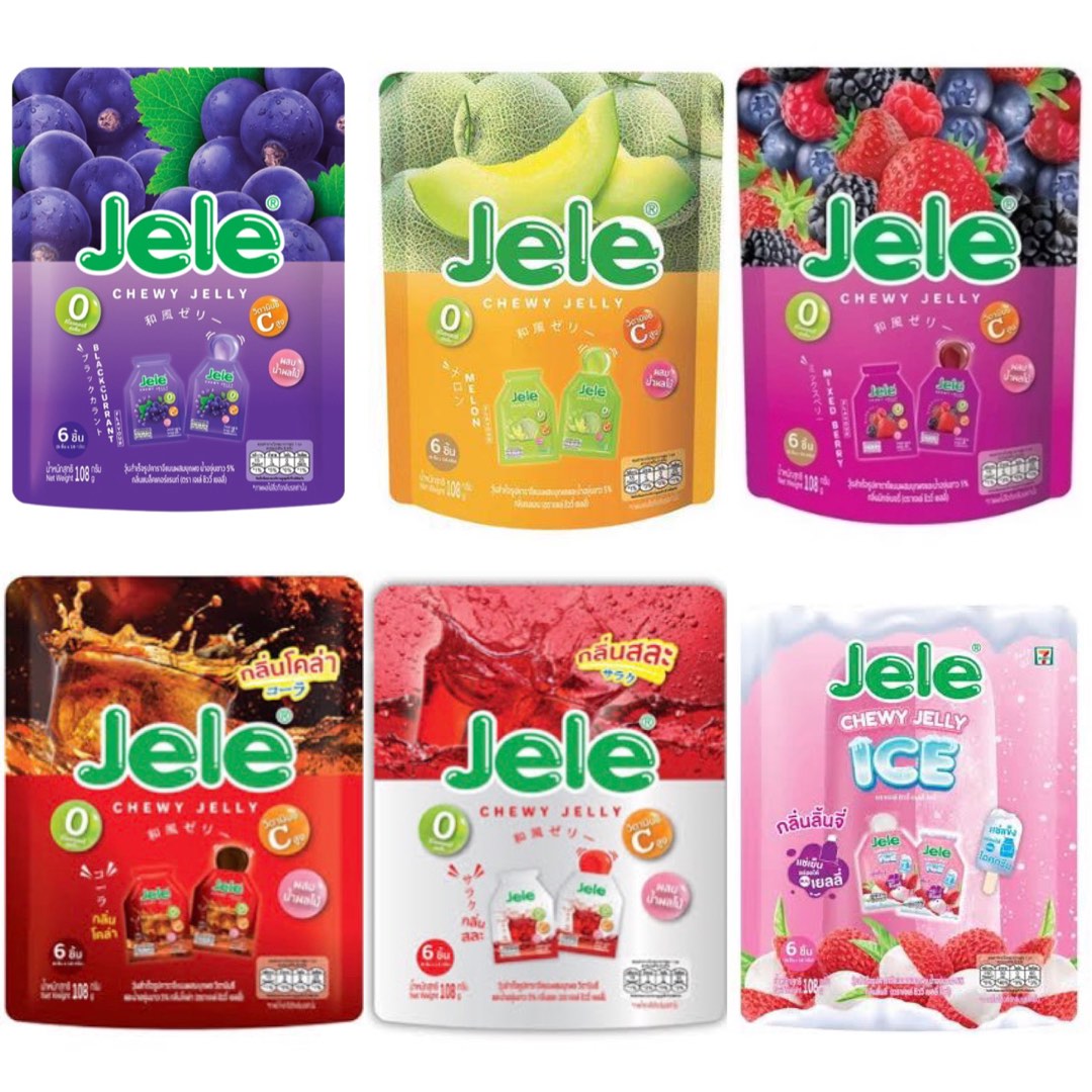 Jele Chewy Jelly Isi 6 Import Thailand 108 Gram, Makanan & Minuman ...