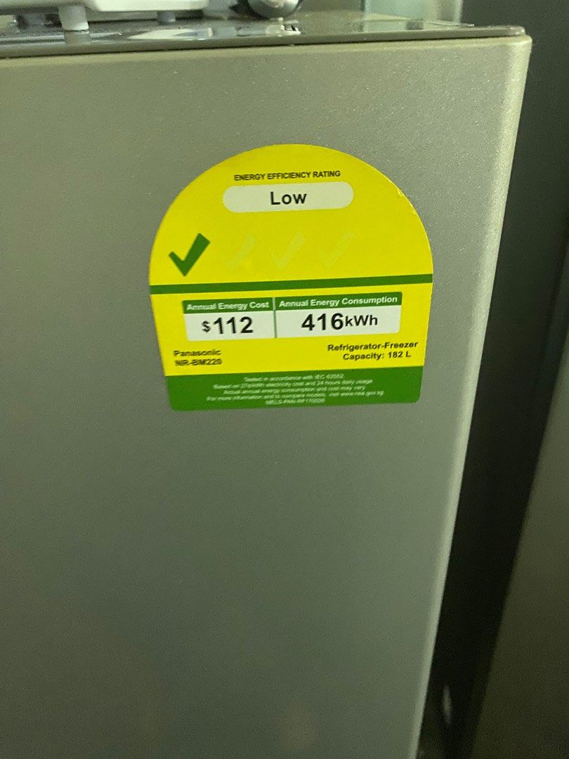 Panasonic 182l 2 door fridge / refrigerator, TV & Home Appliances, Kitchen Appliances ...