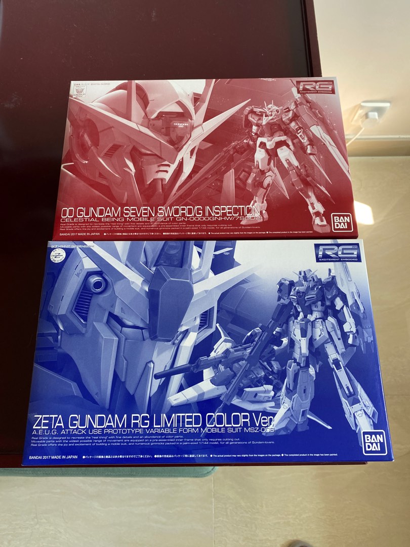 P-Bandai RG 00 Gundam Seven Sword/G Inspection + RG Zeta Gundam RG ...