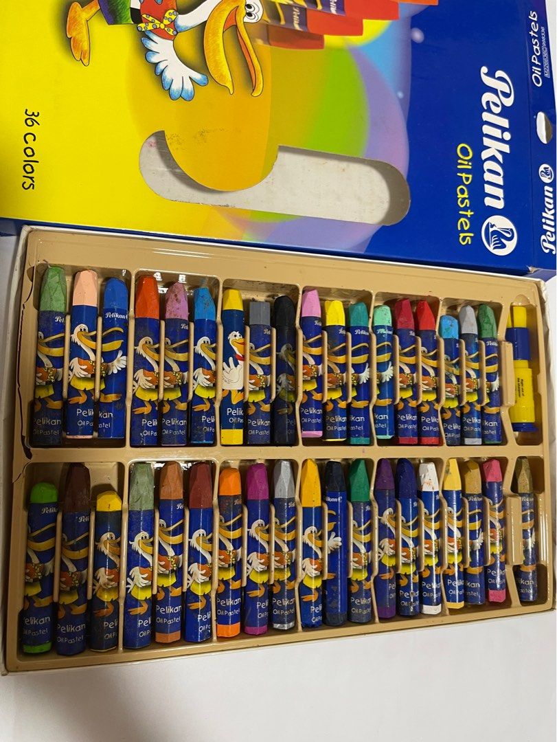 PELIKAN oil pastels 36 colors, Hobbies & Toys, Stationery & Craft ...