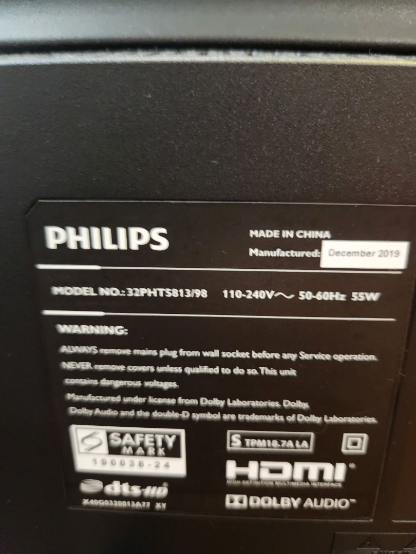 Philips 32" SMART LED TV 5600 Series, TV & Home Appliances, TV ...