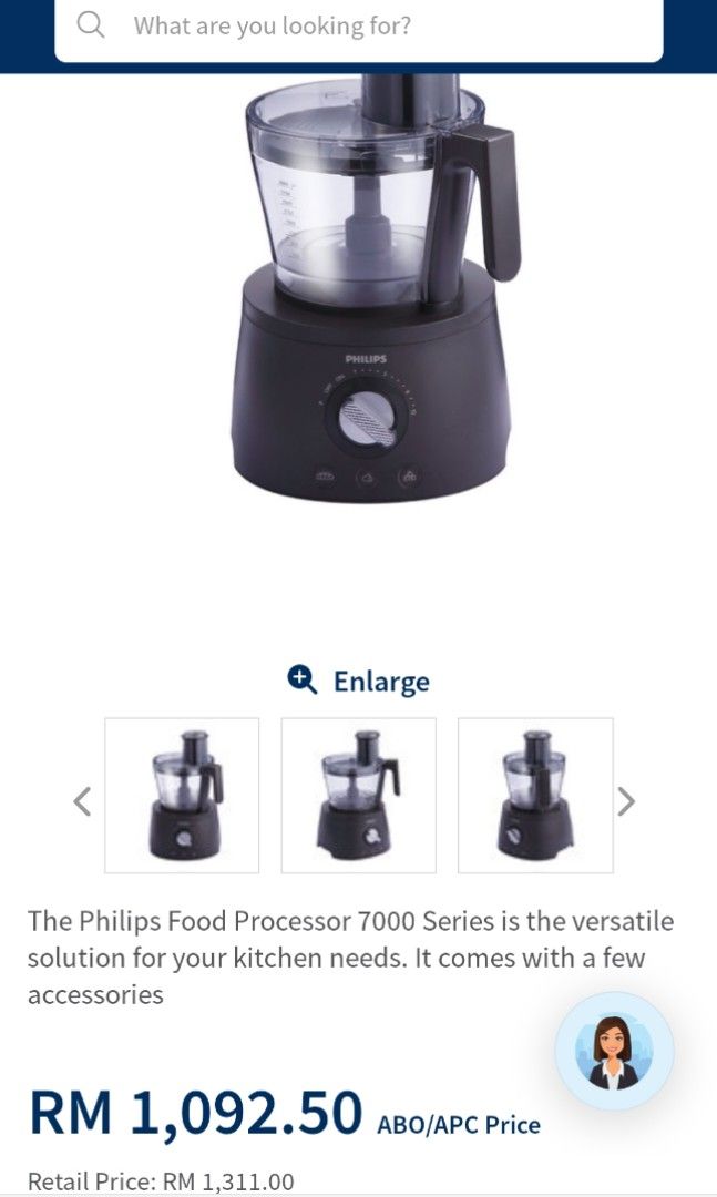 PHILIPS FOOD PROCESSOR 7000 SERIES, Furniture & Home Living ...