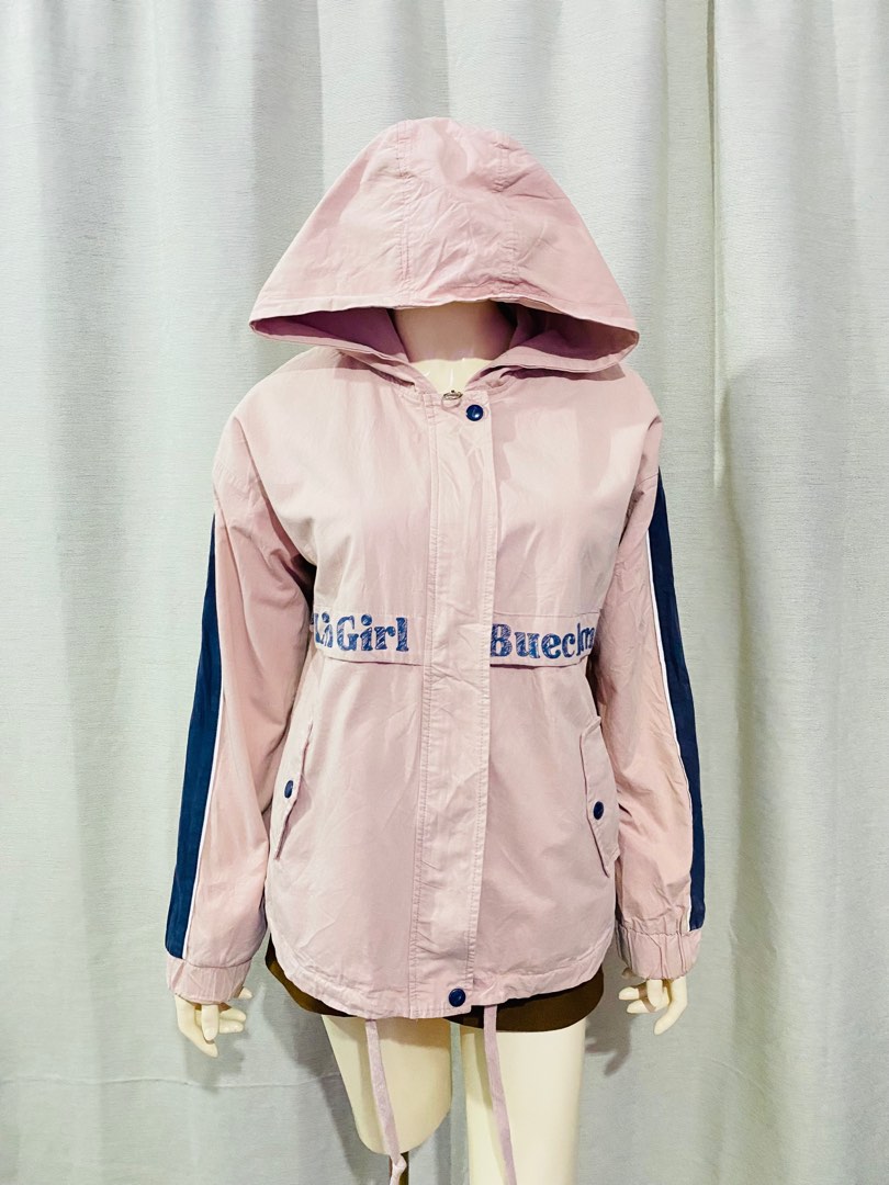 Pink & Blue Hoodie Jacket, Women's Fashion, Coats, Jackets and ...
