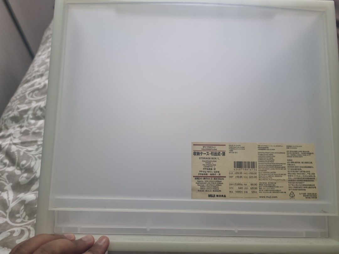 Plastic Storage Box (Muji), Furniture & Home Living, Furniture, Shelves ...
