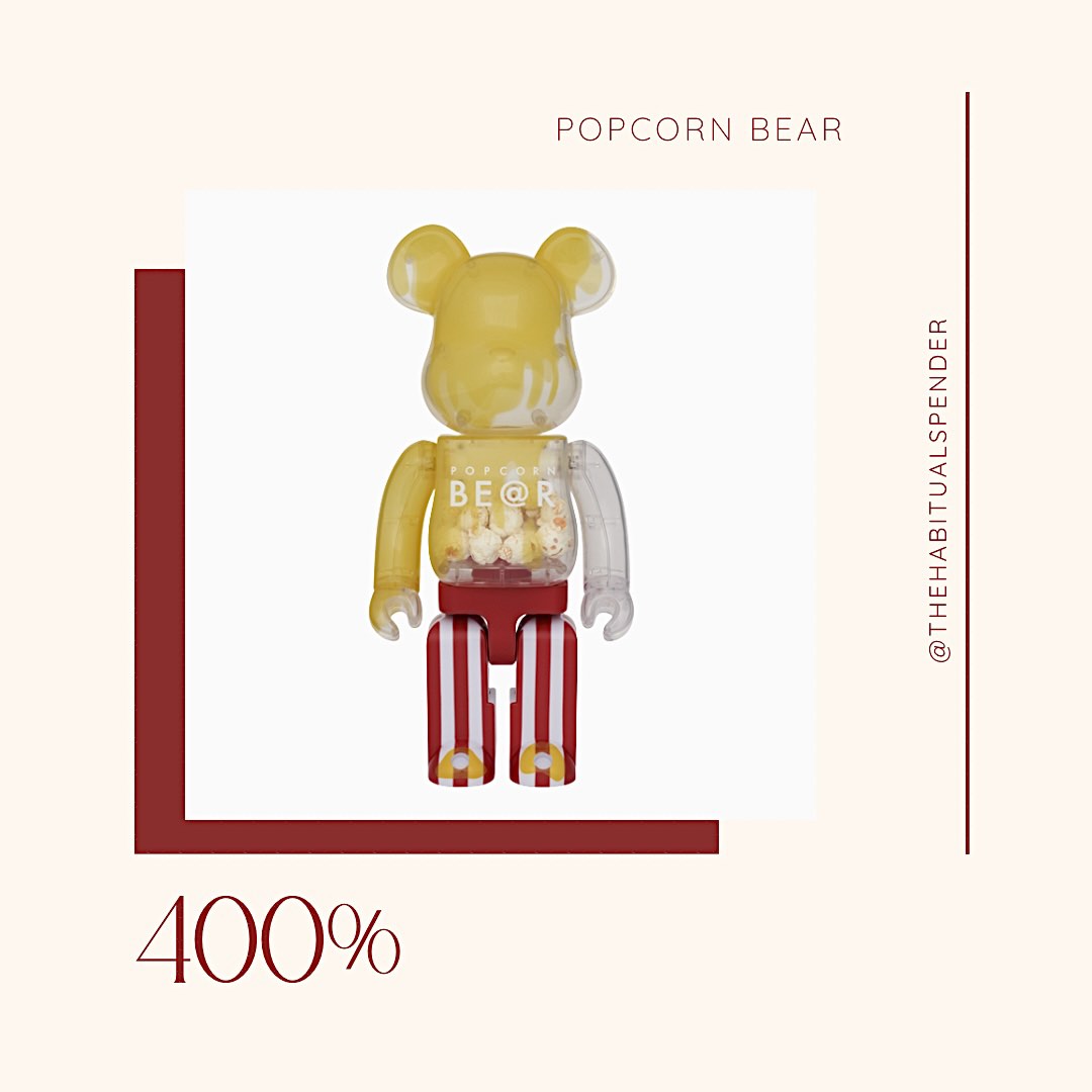 PO: Bearbrick Popcorn Bear 400%, Hobbies & Toys, Toys & Games on Carousell
