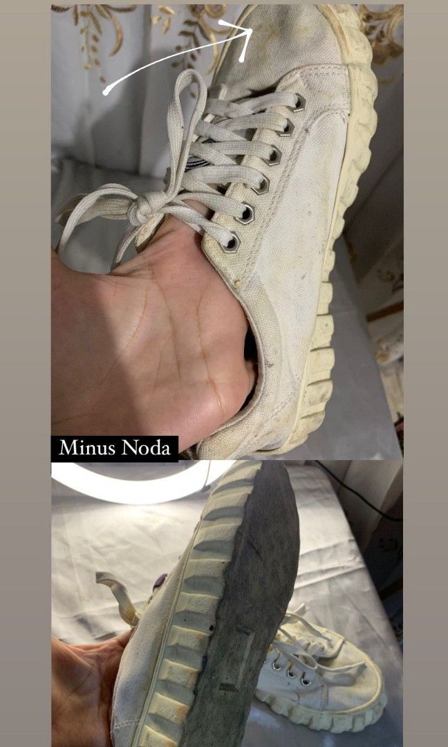 Pre-Loved Sepatu Tali Putih Tapak Grigi BNAI, Fesyen Wanita, Sepatu di ...