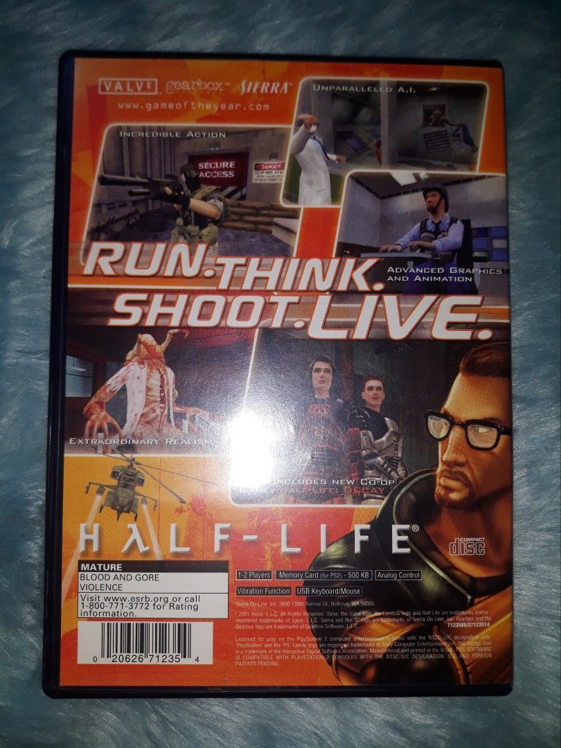 PS2 Half Life (CIB) NTSC-U/C Blue Disc Original Playstation 2 Game, Video Gaming, Video Games ...