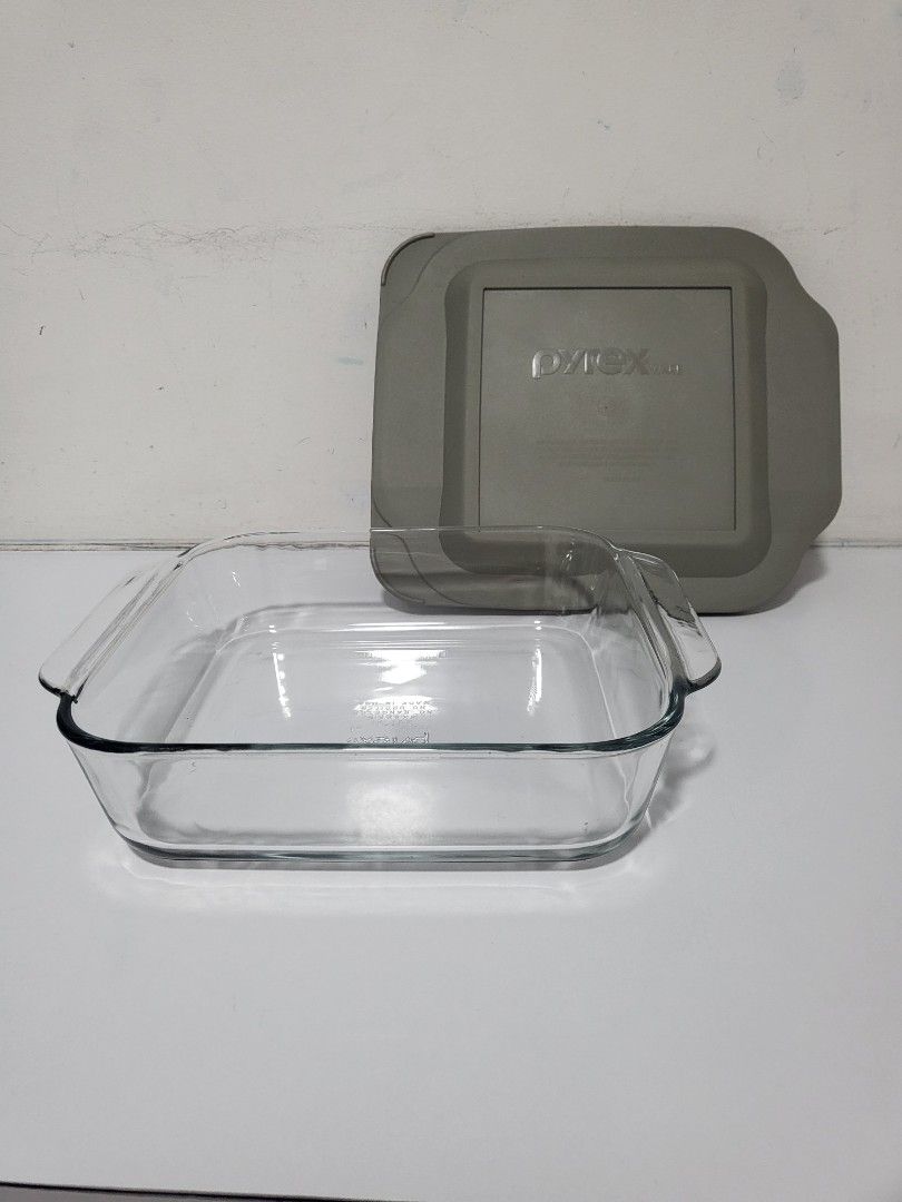 Pyrex glass bakeware baking dish 2L with cover, Furniture & Home Living ...