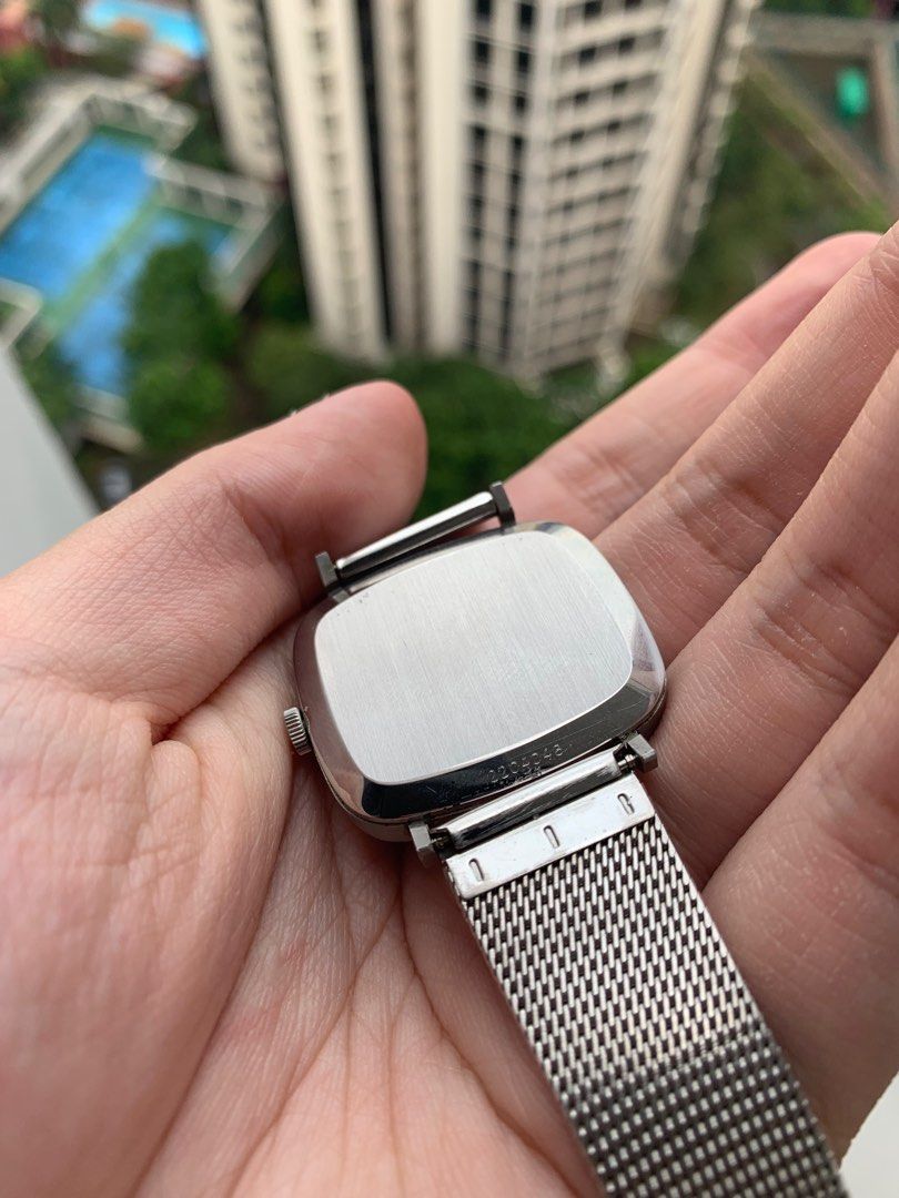 (Rare) IWC vintage linen dial tv style case, Luxury, Watches on Carousell