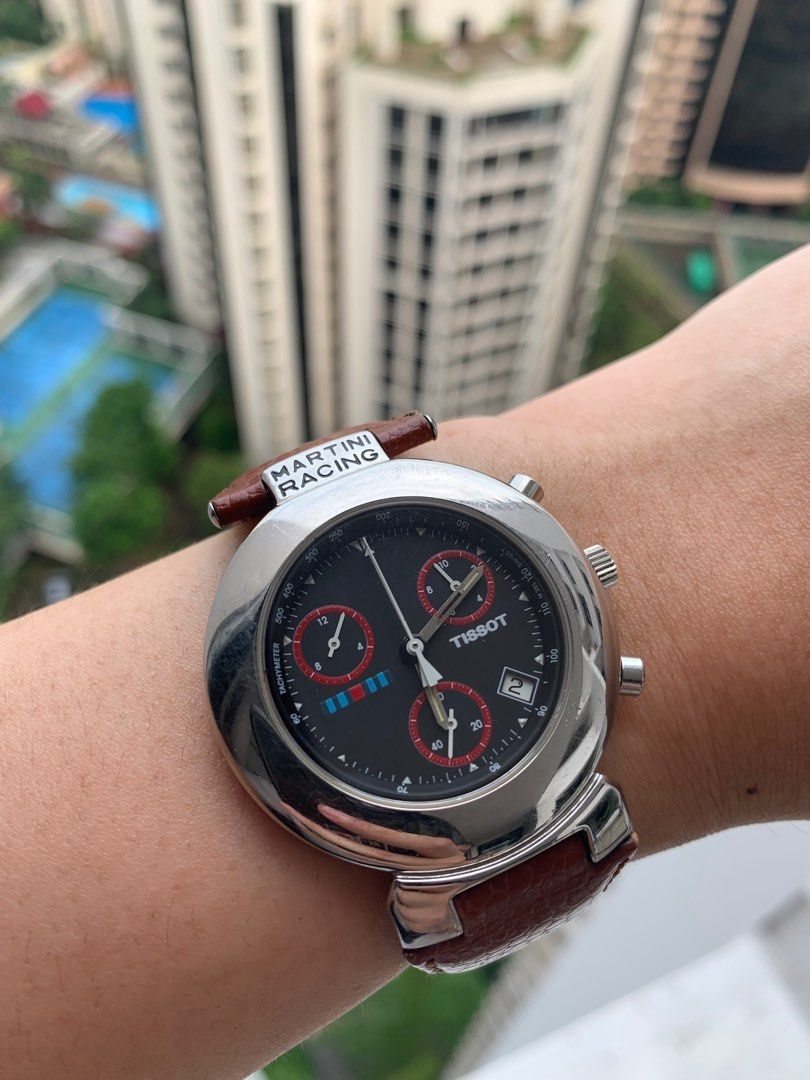 (Rare) Tissot Martini racing Chronograph black dial, Men's Fashion ...