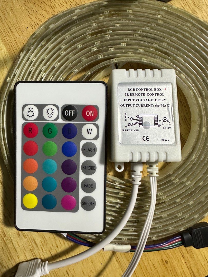 RGB LED Light Strip 3m , Furniture & Home Living, Lighting & Fans ...