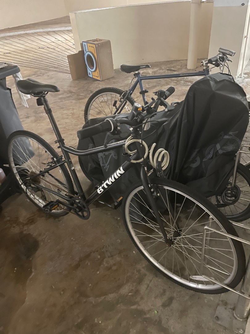 Riverside 100 V-Brake 6sp Hybrid Bike - Black, Sports Equipment ...