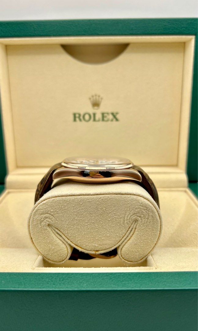 ROLEX Cellini Time (EveRose Gold with White Dial)(50505), Men's Fashion ...