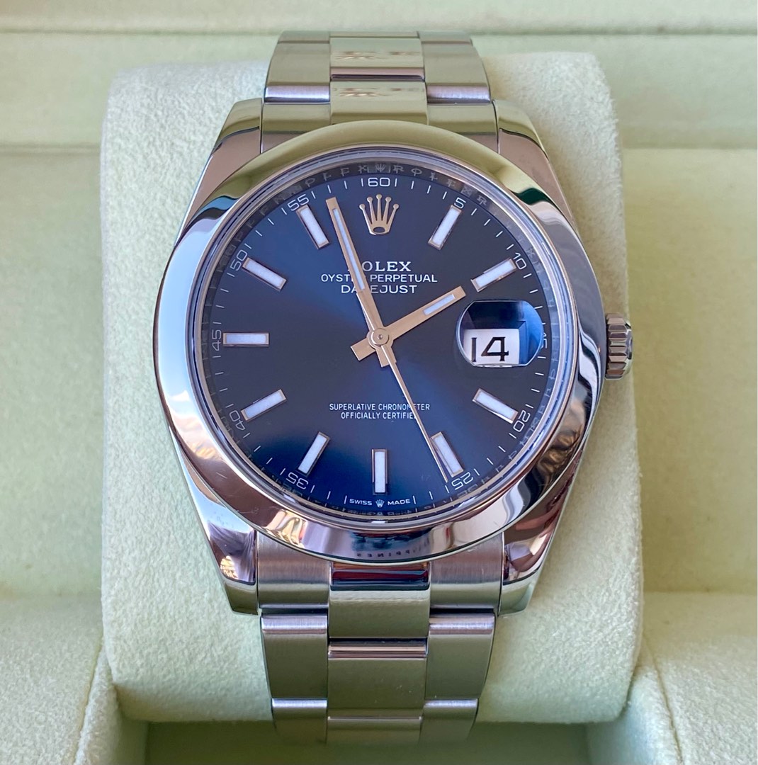 Rolex Datejust 41 Blue Dial, Luxury, Watches on Carousell