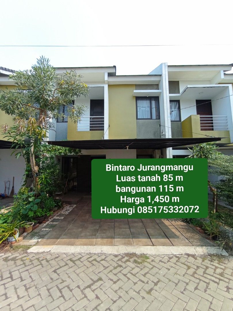 Rumah Cluster Bintaro Jurangmangu Tangsel, Properti, Dijual di Carousell