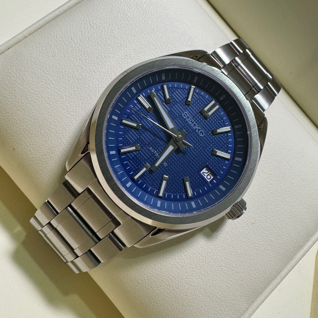 Seiko Mod - New Blue Waffle Dial GS Design Seiko Custom Watch, Men's ...