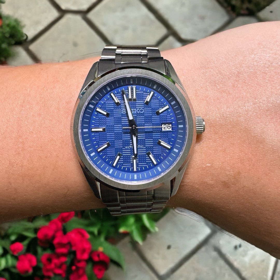 Seiko Mod - New Blue Waffle Dial GS Design Seiko Custom Watch, Men's ...