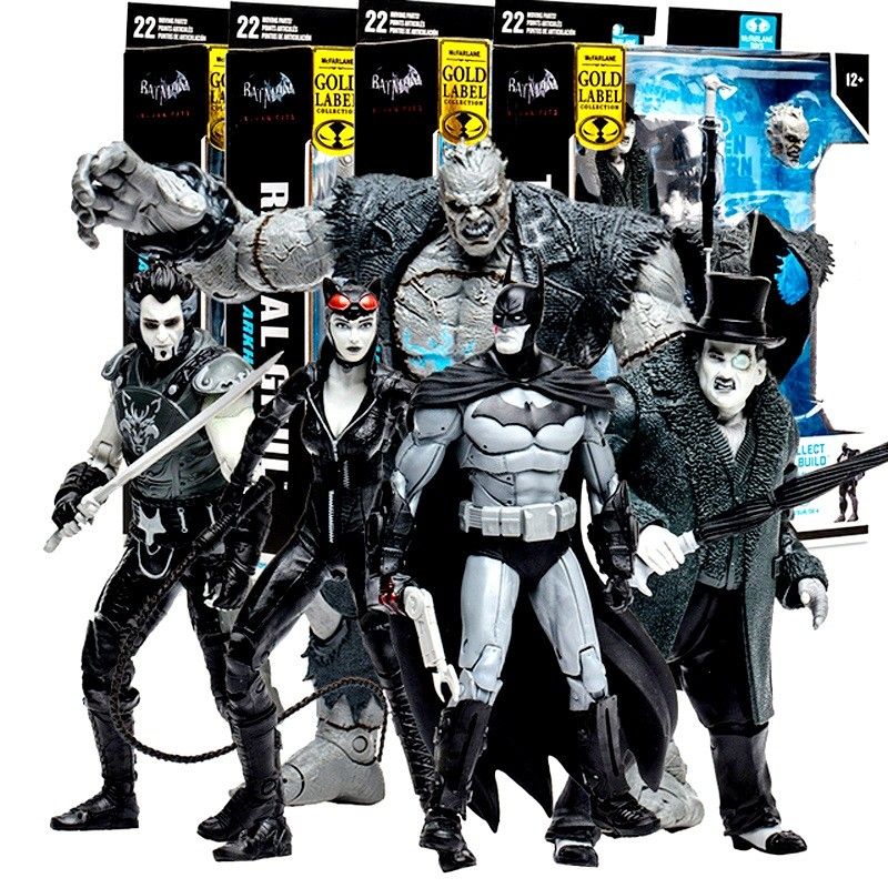 Set Of 5 Gold Label Collection MISB DC Multiverse Batman Arkham City Full Set Batman, Catwoman ...