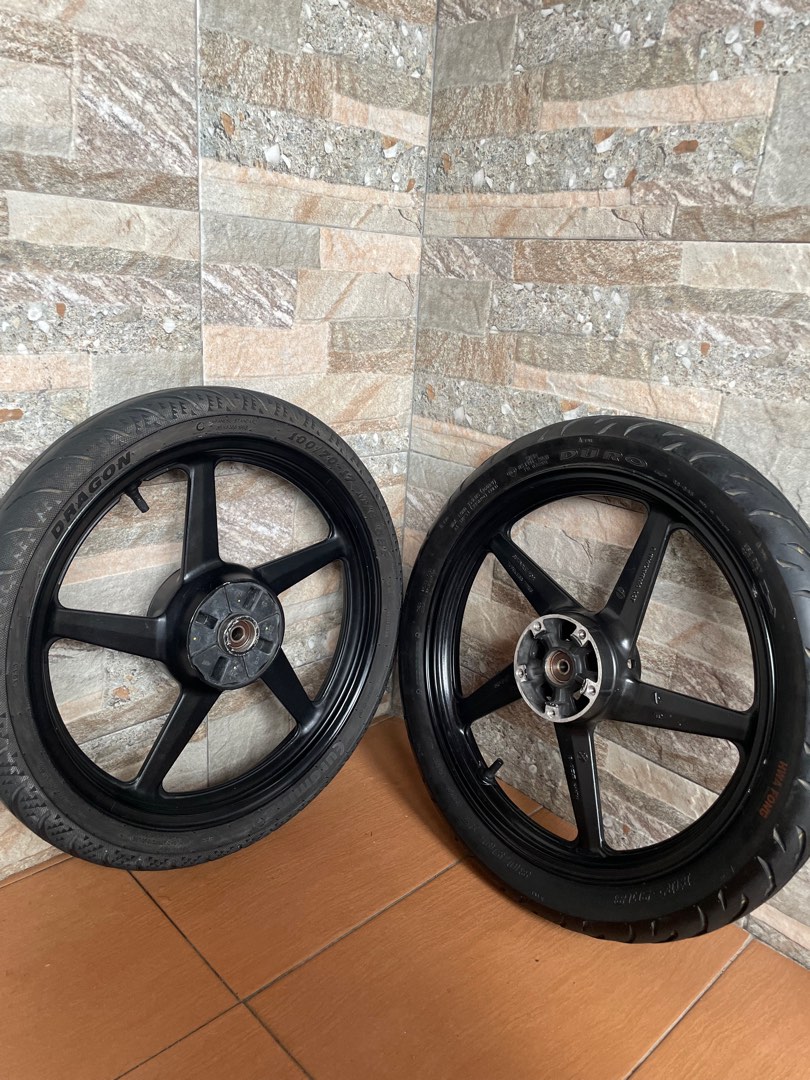 Set sport rim & tyres LC/ RSX, Motorbikes on Carousell