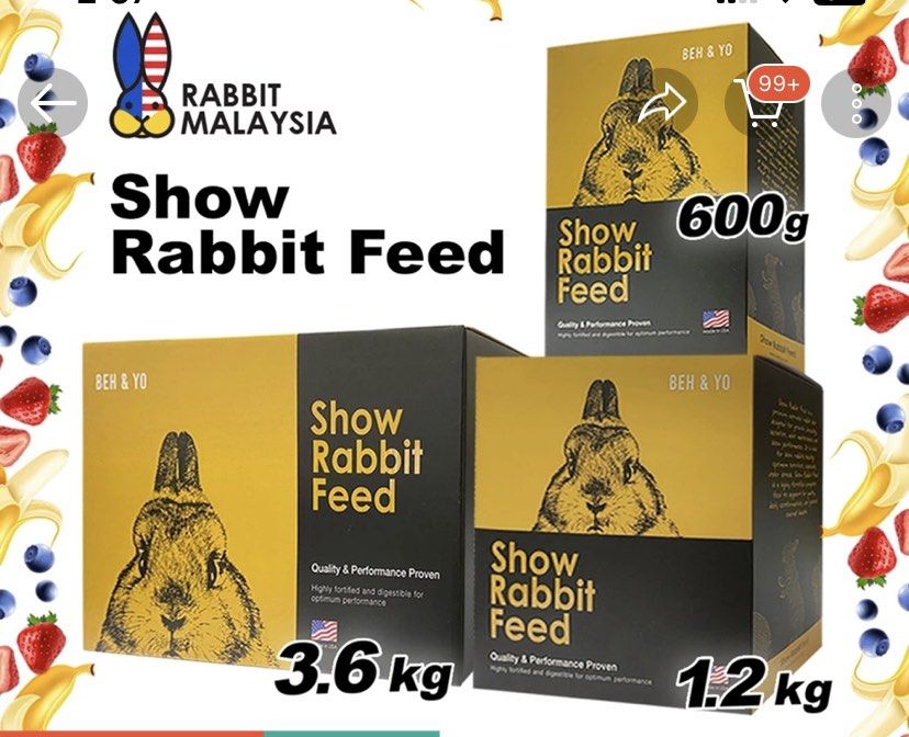 Show rabbit feed 3.125kg, Pet Supplies, Pet Food on Carousell