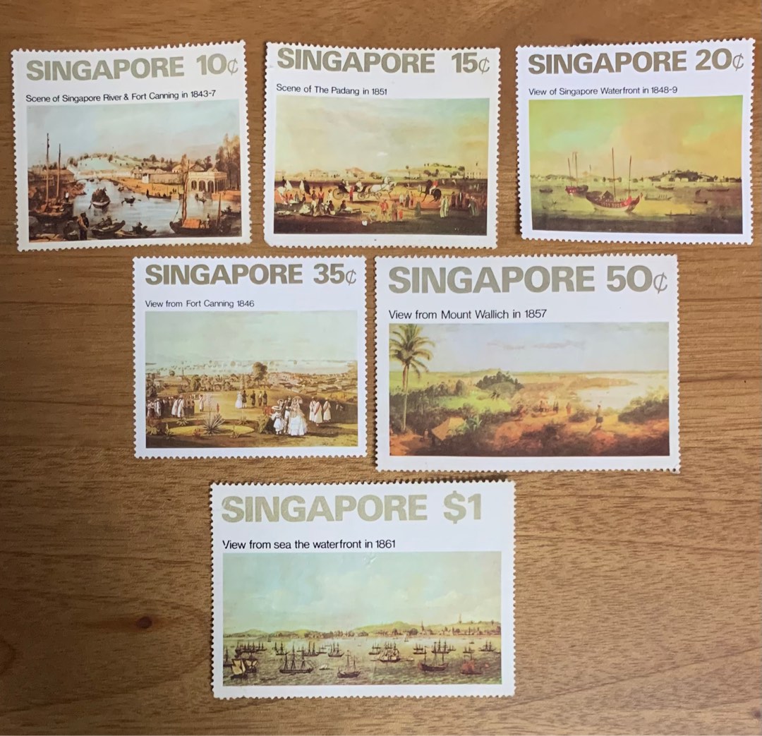 Singapore 1971 Art scenery Straits Settlements stamps Mint / mint no ...