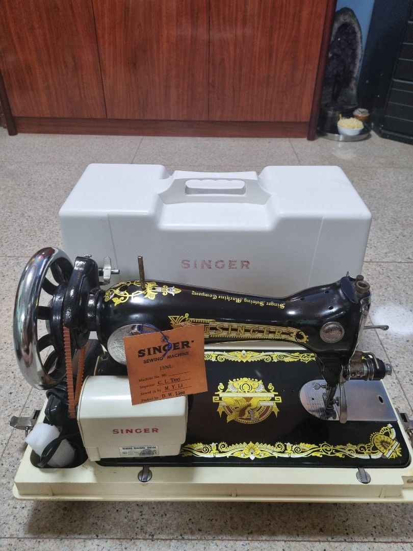 Singer Sewing Machine Model 15NL, Furniture & Home Living, Home ...