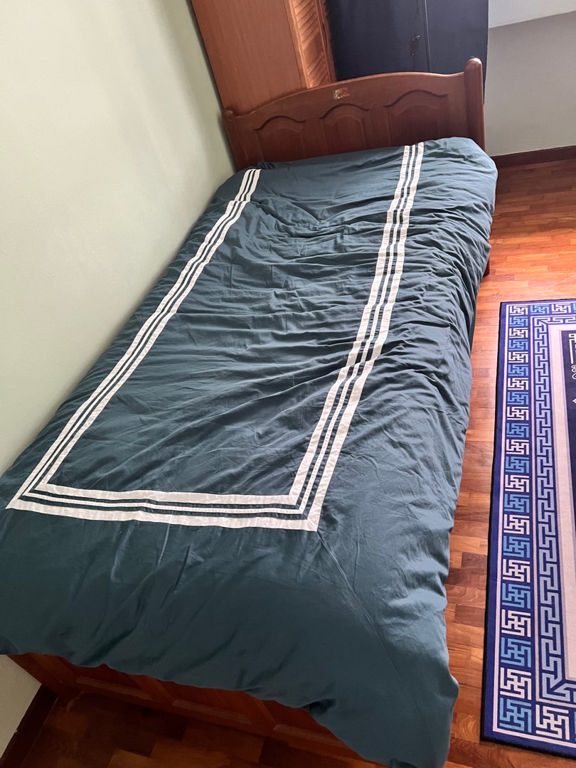 Single bed only for blessing, Furniture & Home Living, Furniture, Bed ...