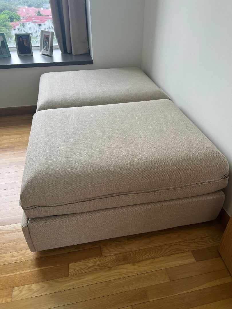 Sofa bed - 2 x Ikea Vallentuna sofa bed modules, Hilliard Beige ...