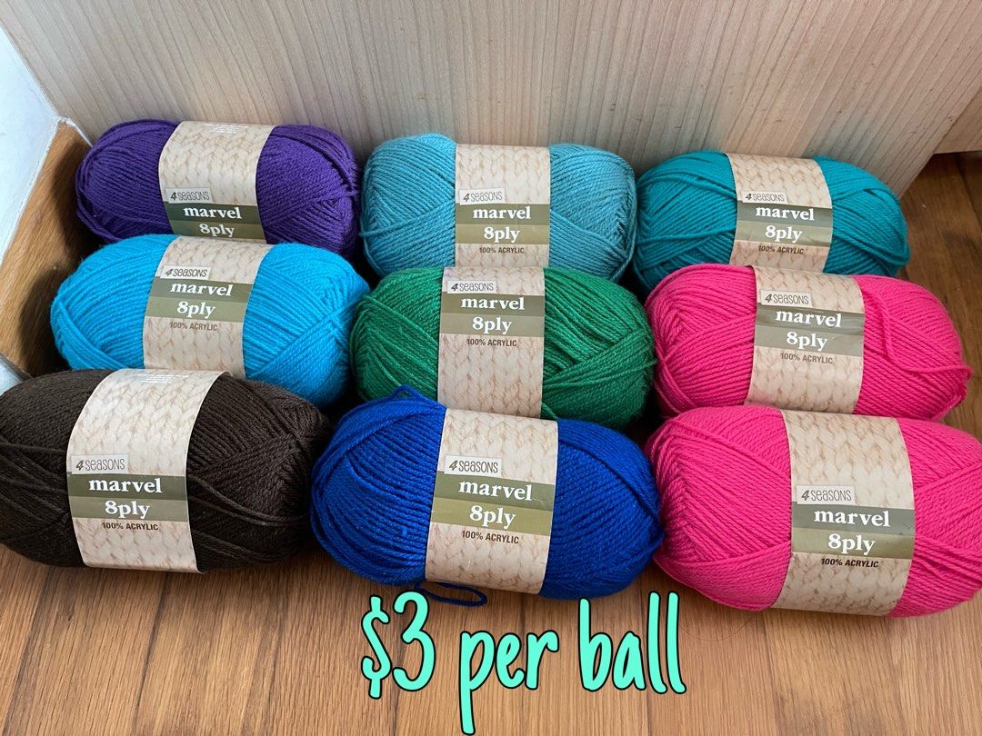 Spotlight 8ply Acrylic Yarn, Hobbies & Toys, Stationery & Craft, Craft ...