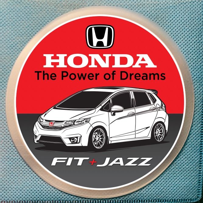 Static Cling Decals : HONDA Fit Jazz . 11cm diameter . Free Normal Mail ...