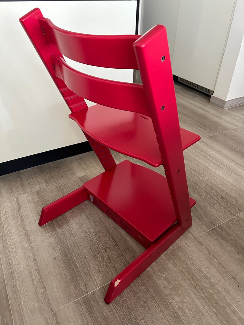 Red Stokke Tripp Trapp chair - authentic, Furniture & Home Living ...