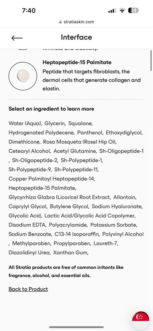 Stratia Interface Peptide Moisturiser 50ml, Beauty & Personal Care ...