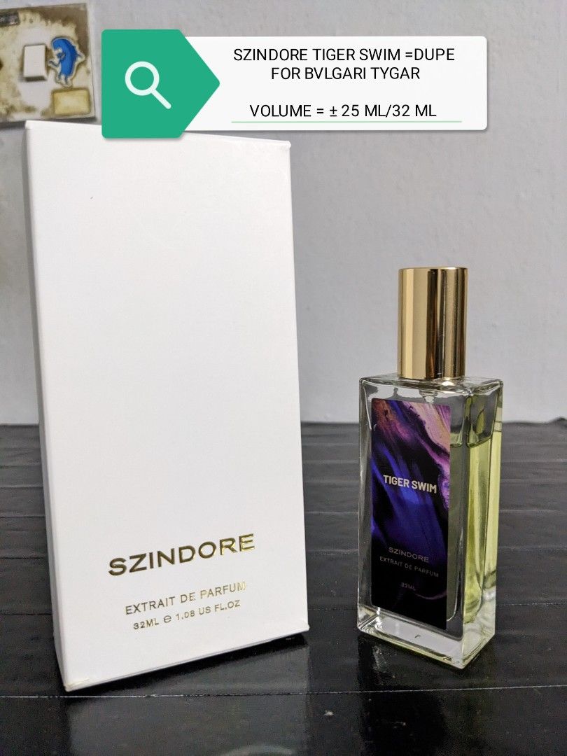 SZINDORE TIGER SWIM = BVLGARI TYGAR, Beauty & Personal Care, Fragrance & Deodorants on Carousell