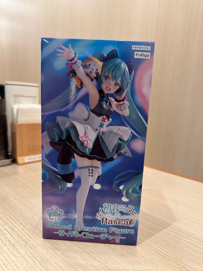 Taito hatsune miku x Rascal excood creative figure, Hobbies & Toys ...