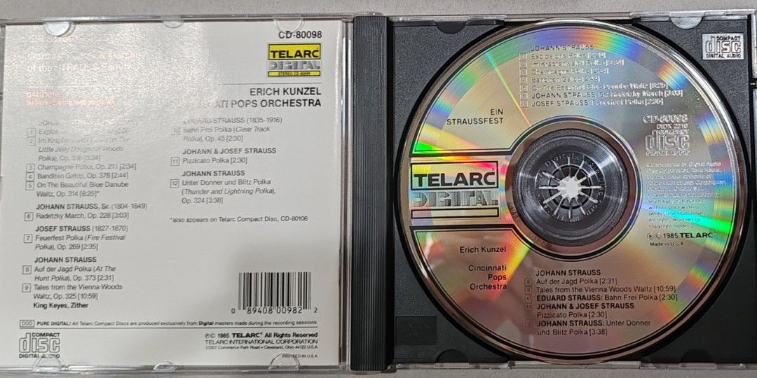 Telarc Digital Audiophile CD Ein Straussfest I and II early pressed Made in USA 1985 and 1993 ...