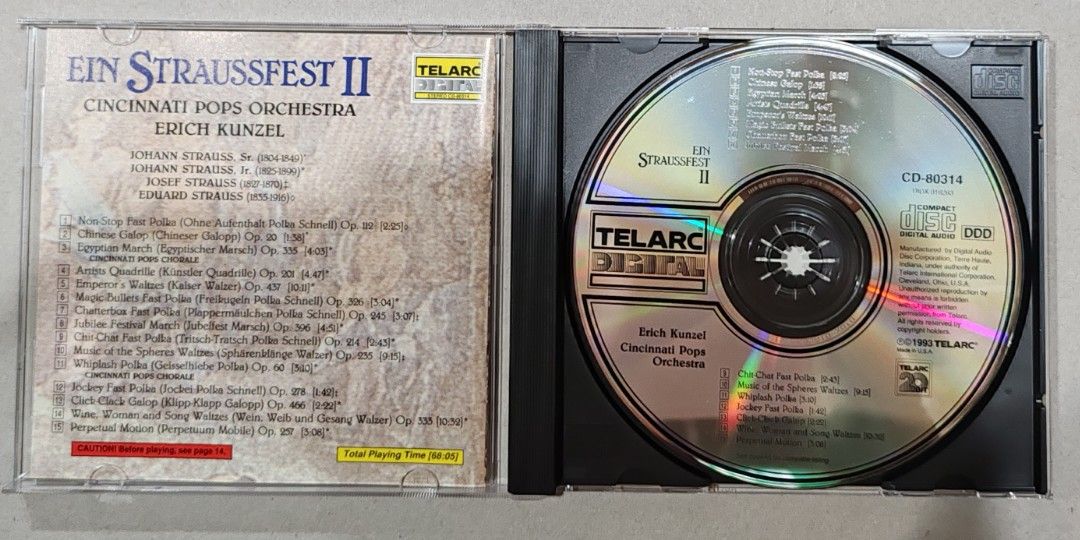 Telarc Digital Audiophile CD Ein Straussfest I and II early pressed ...