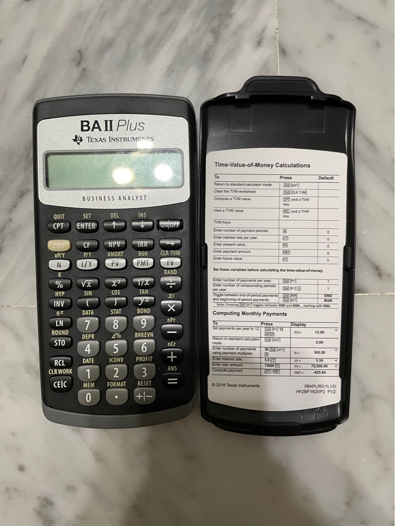 Texas Instruments BA II Plus Financial Calculator, Computers & Tech ...