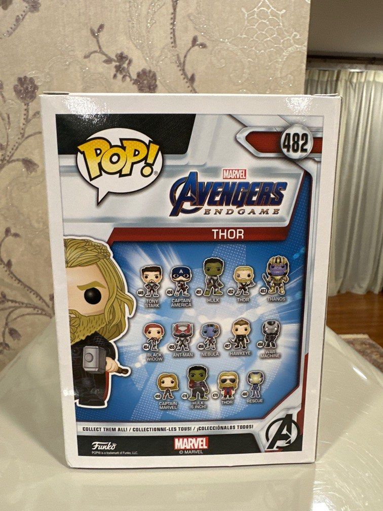 Thor Special Edition Avengers Endgame Funko Pop 482 With Box, Hobbies & Toys, Memorabilia ...
