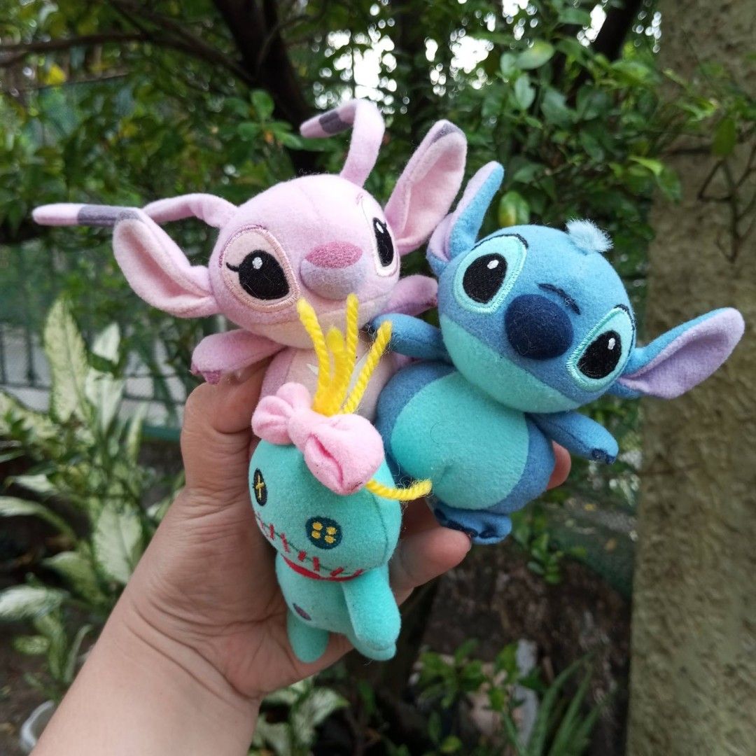 Tokyo DISNEY Resort Lilo and Stitch Angel and Scrump Plush Charm BUNDLE ...