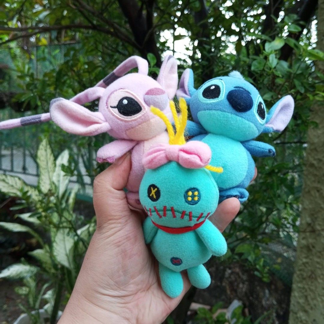 Tokyo DISNEY Resort Lilo and Stitch Angel and Scrump Plush Charm BUNDLE ...